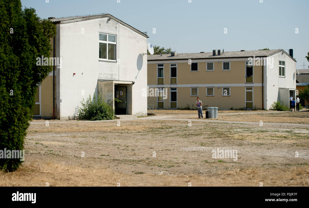 Manching, Germany. 12th Aug, 2015. View of a building on the grounds of ...