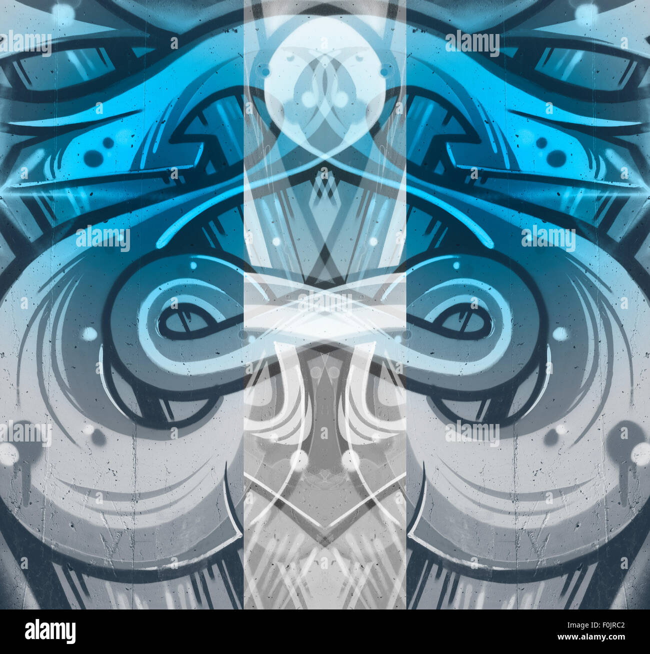 artistic drawings graffiti on an old concrete wall Stock Photo - Alamy