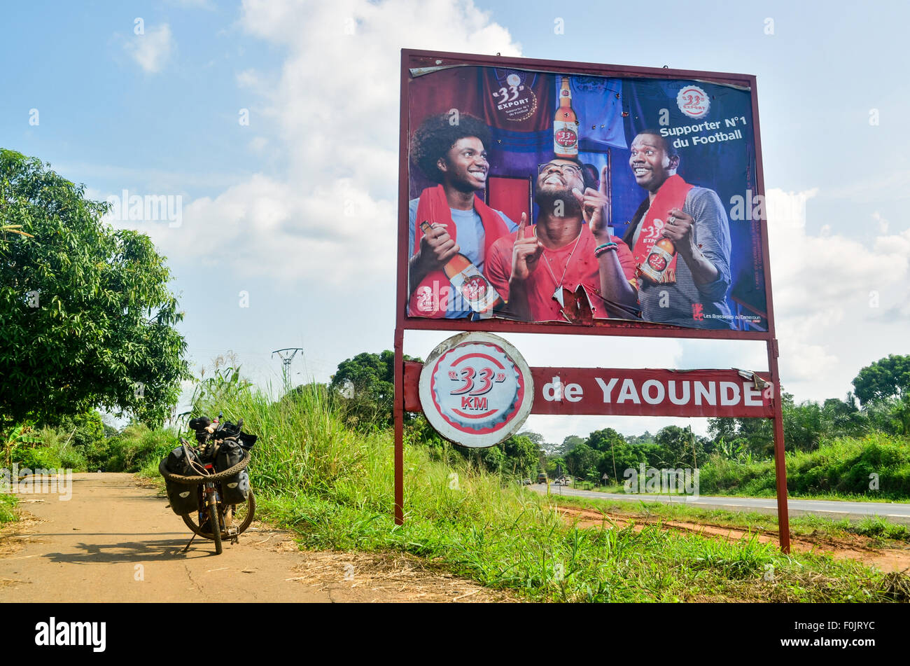 33 beer ad in Yaoundé, Cameroon Stock Photo - Alamy