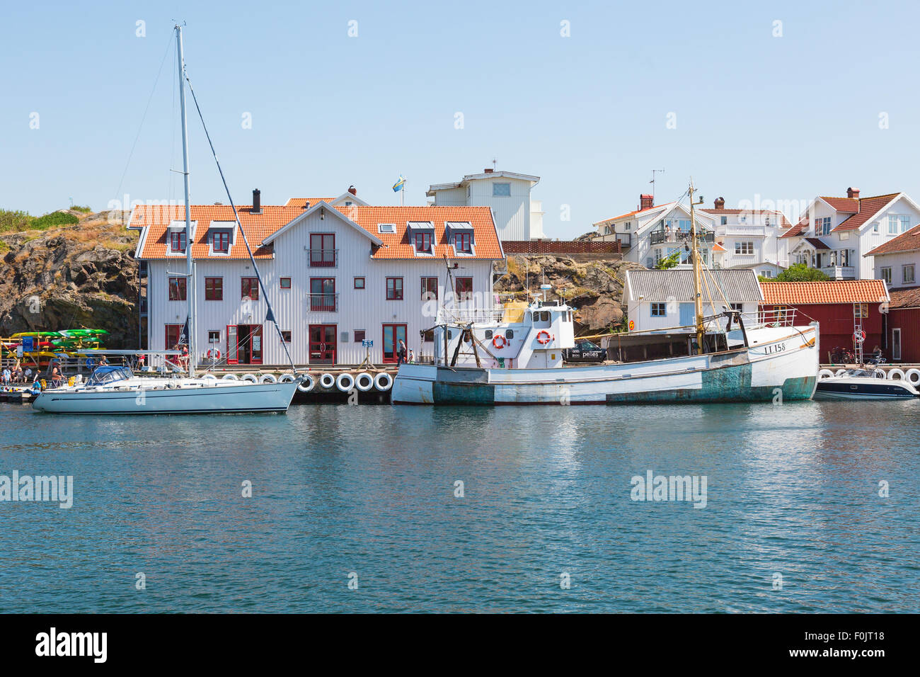 Grundsund, an old fishing village on the Swedish west coast Stock Photo ...
