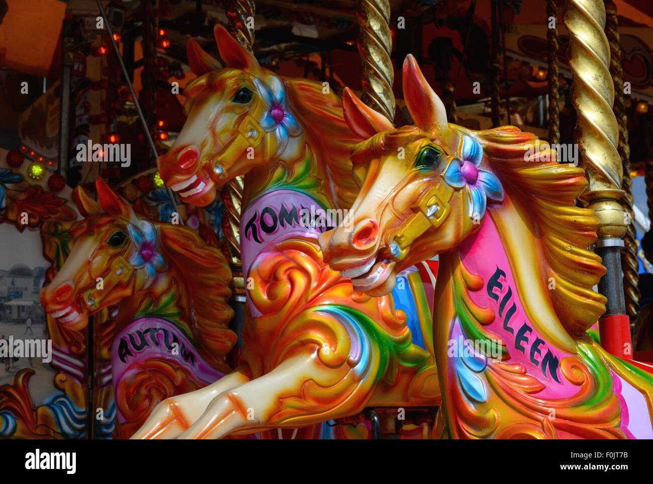 Childrens fairground roundabout hi-res stock photography and images - Alamy