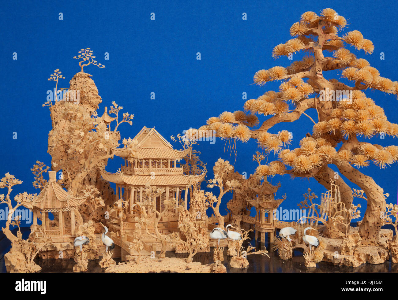 Chinese Cork ornament sculptor and crafted and made out of cork Stock ...