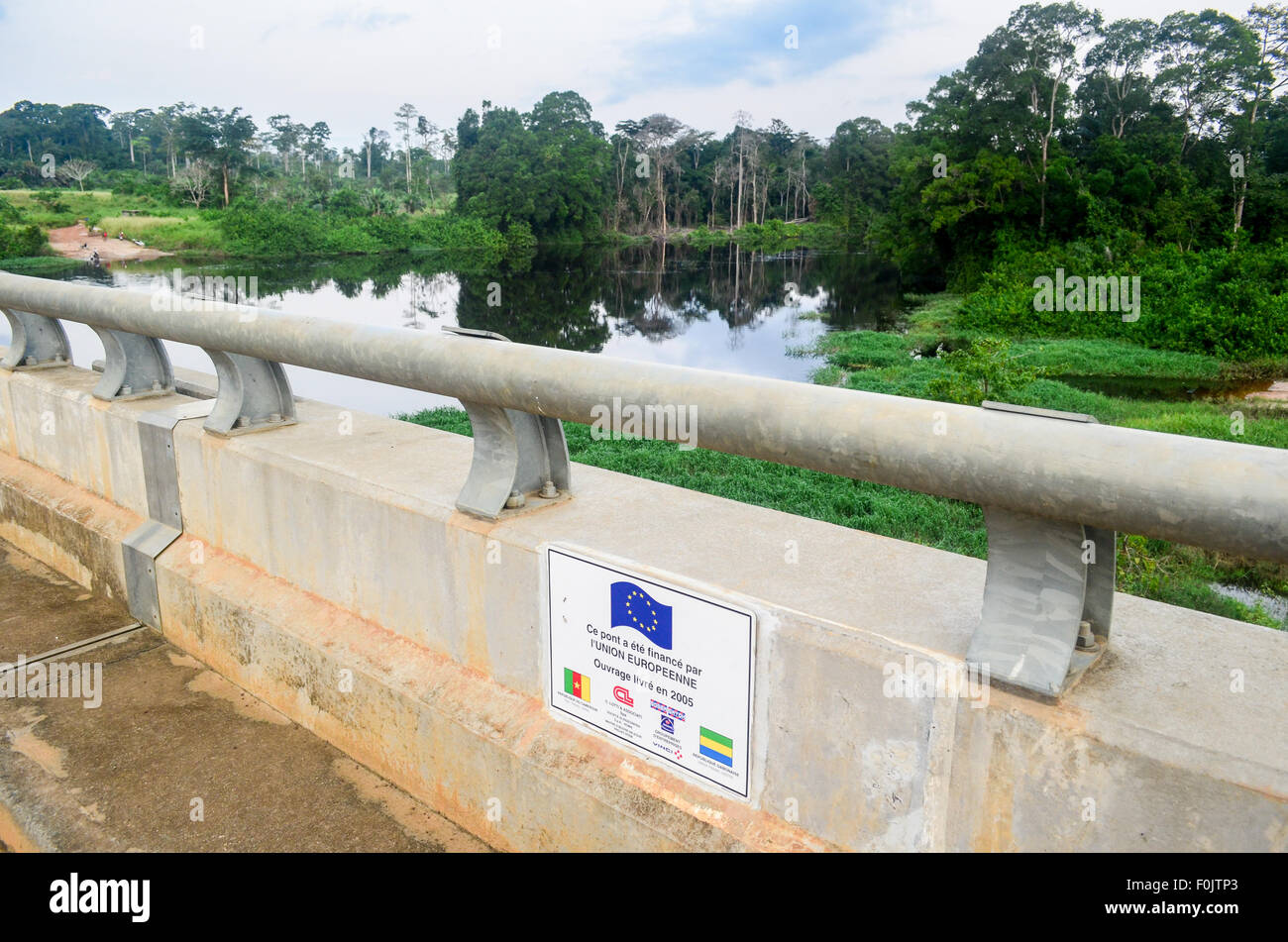 Border bridge between Gabon and Cameroon Stock Photo - Alamy