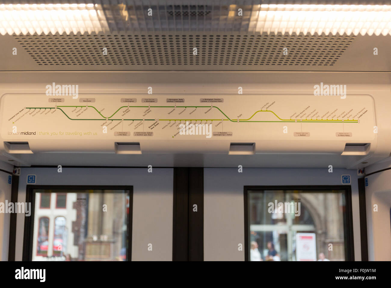 London Midland train route map Stock Photo - Alamy