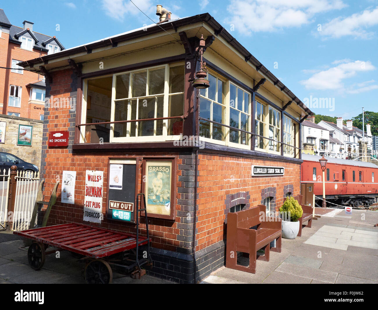 Signal box at Llangollen railway station Denbighshire Wales UK Stock ...