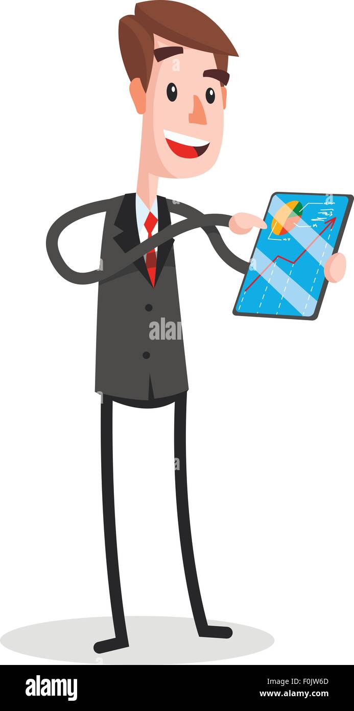 Young manager using tablet Stock Vector Images - Alamy