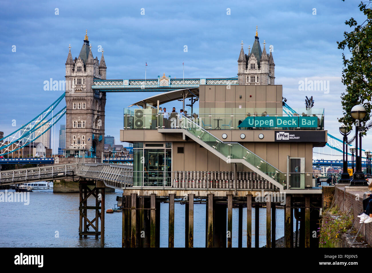 The Upper Deck Riverside Bar, London, England Stock Photo - Alamy