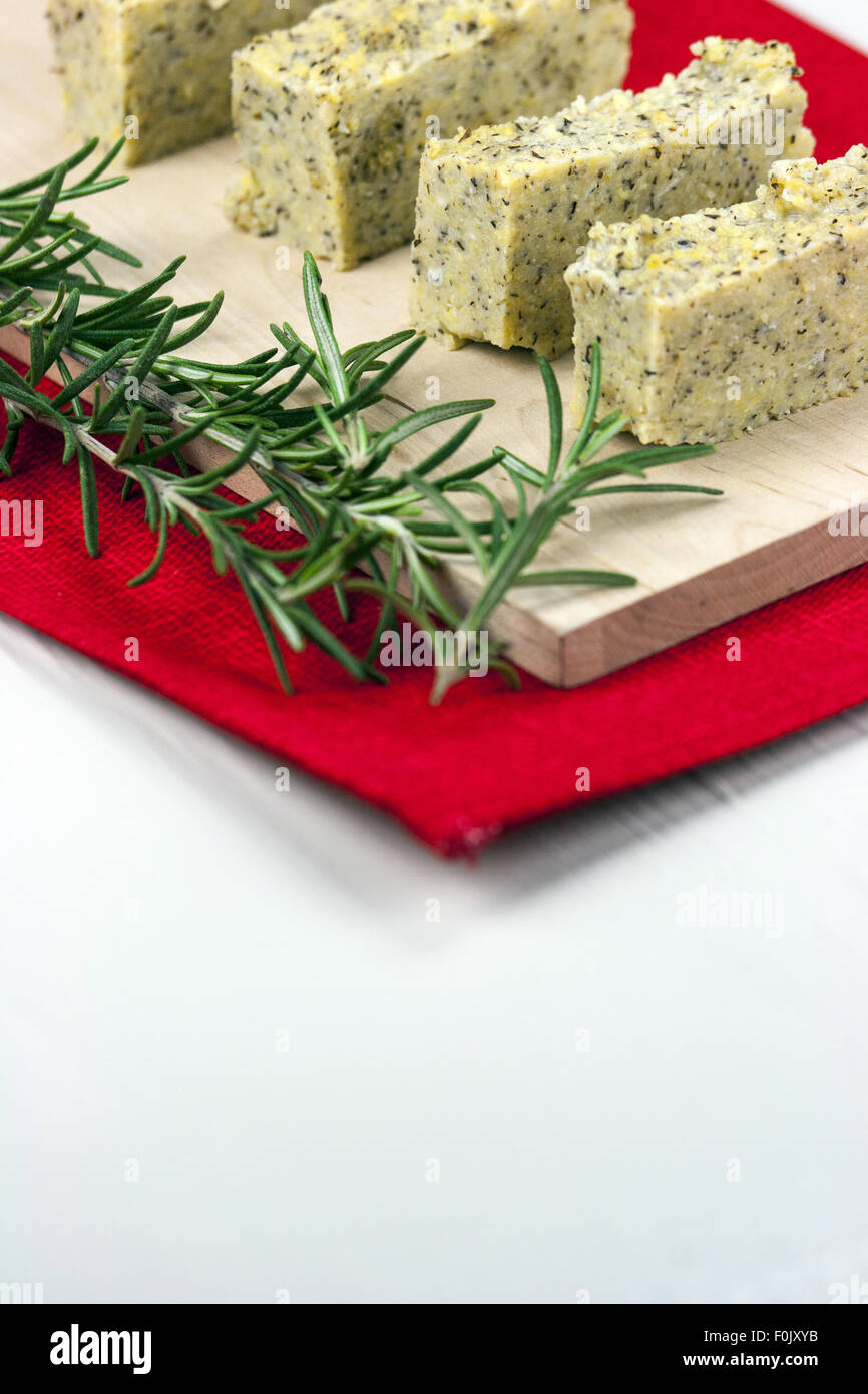 Baked polenta "taragna" (corn and buckwheat flours) with italian cheese ...