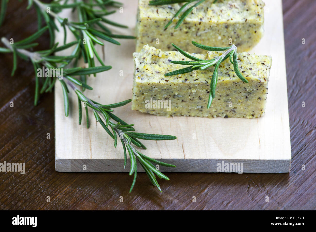 Baked polenta "taragna" (corn and buckwheat flours) with italian cheese ...