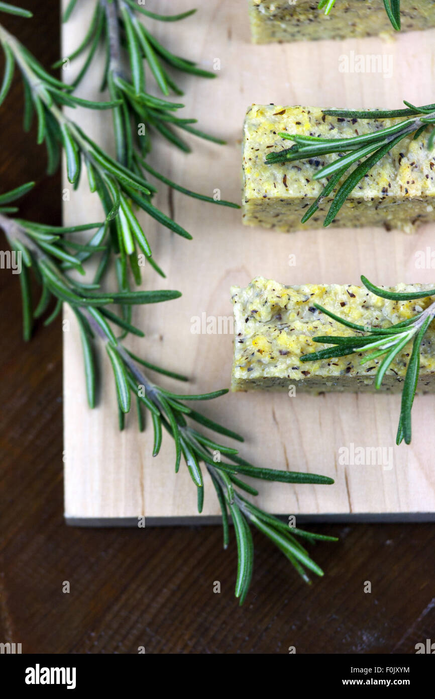 Baked polenta "taragna" (corn and buckwheat flours) with italian cheese ...