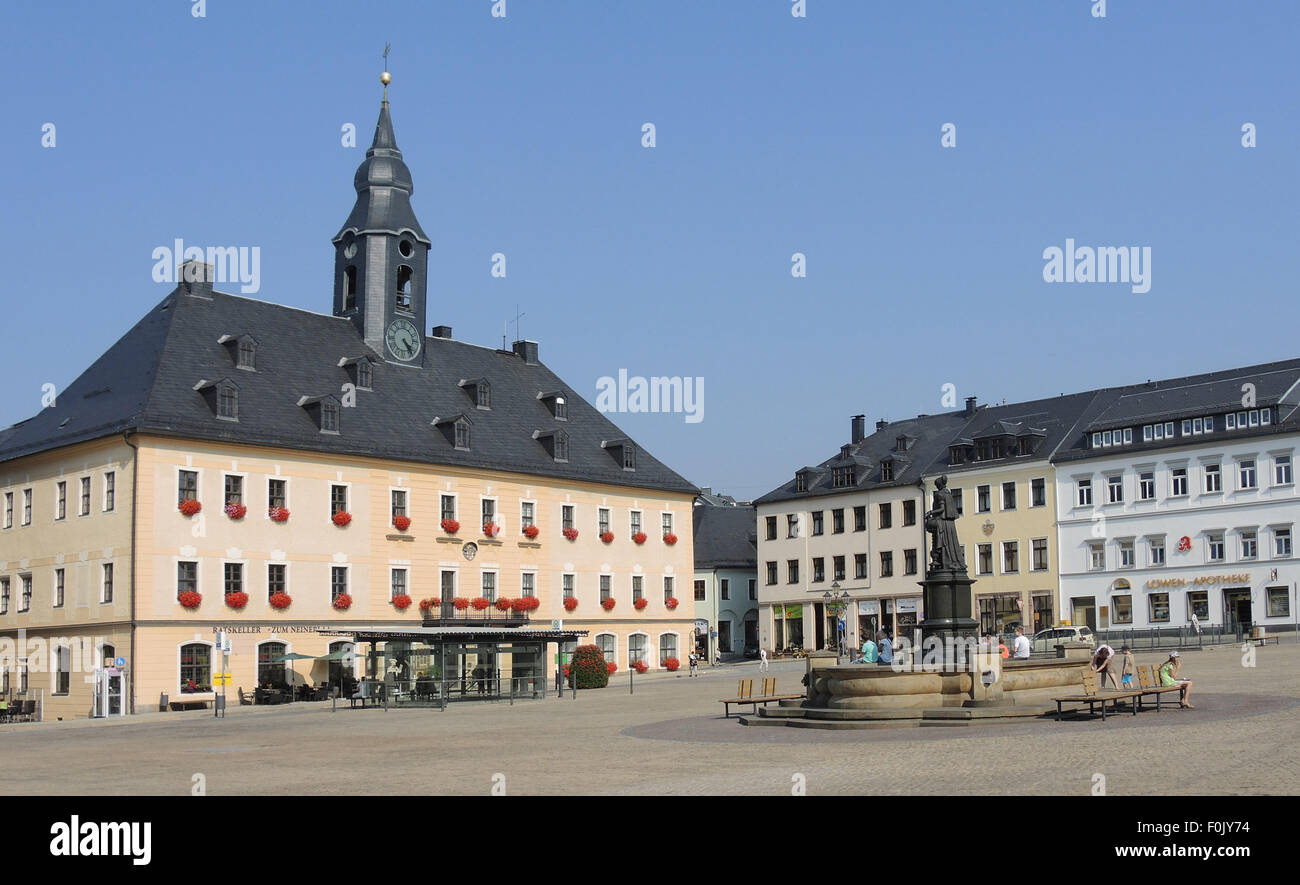 Annaberg-Buchholz, Germany. 12th Aug, 2015. The market square of ...
