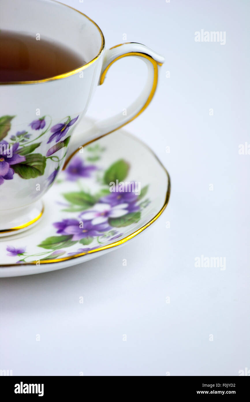 Isolated cup of english tea over a white background Stock Photo - Alamy
