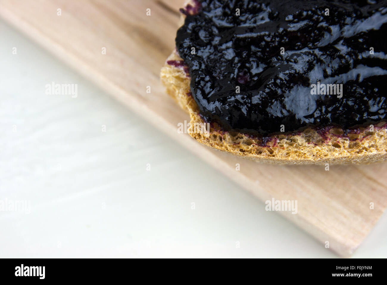 Homemade blueberry jam with integral bread Stock Photo - Alamy