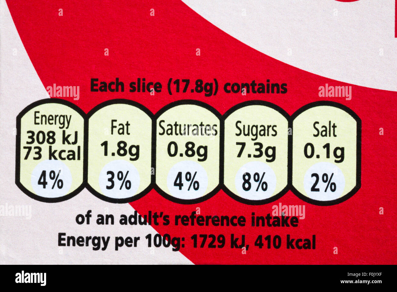 gda information on box of Go Ahead cereal bars Stock Photo - Alamy