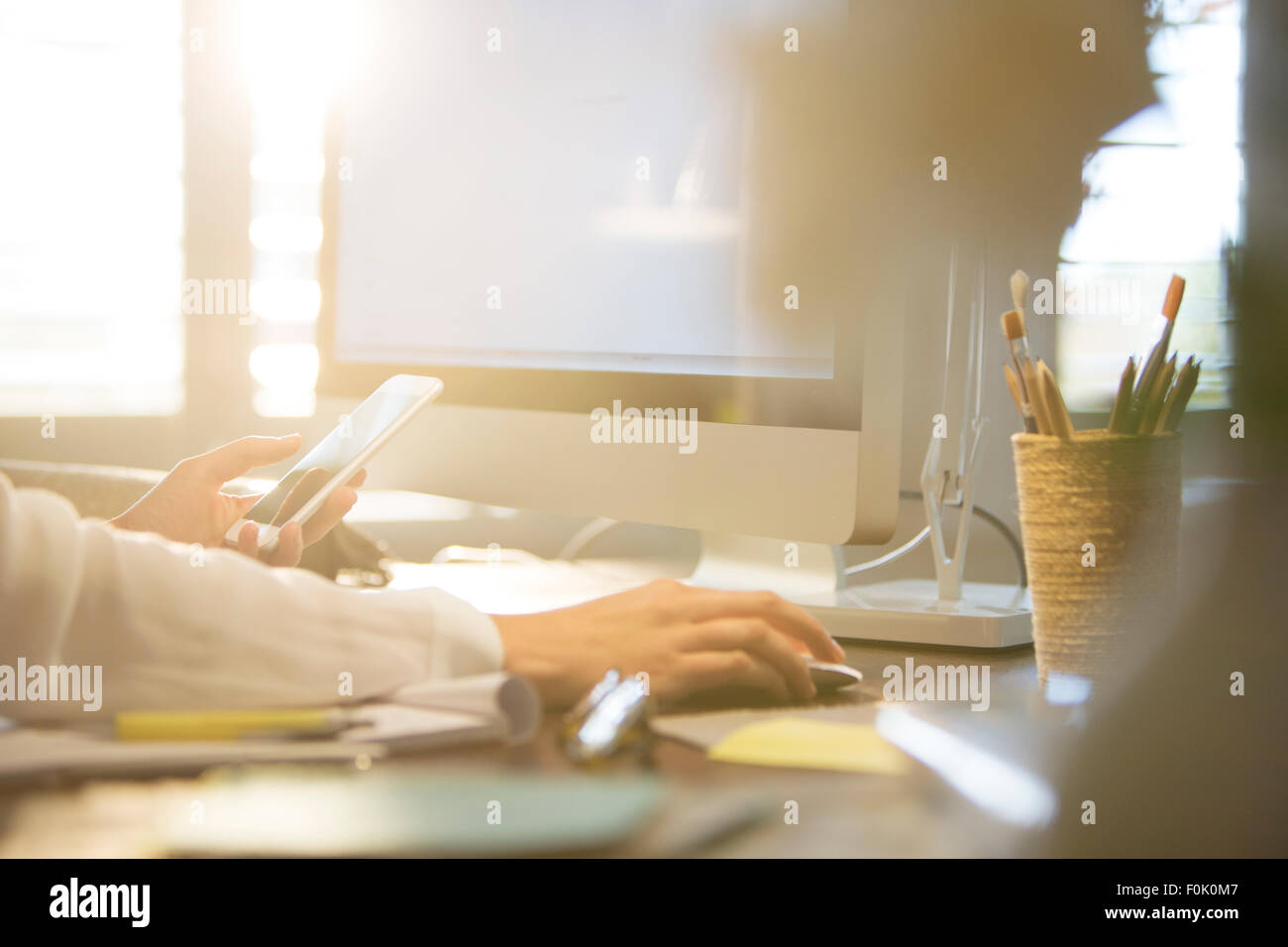 Texting on computer hi-res stock photography and images - Alamy