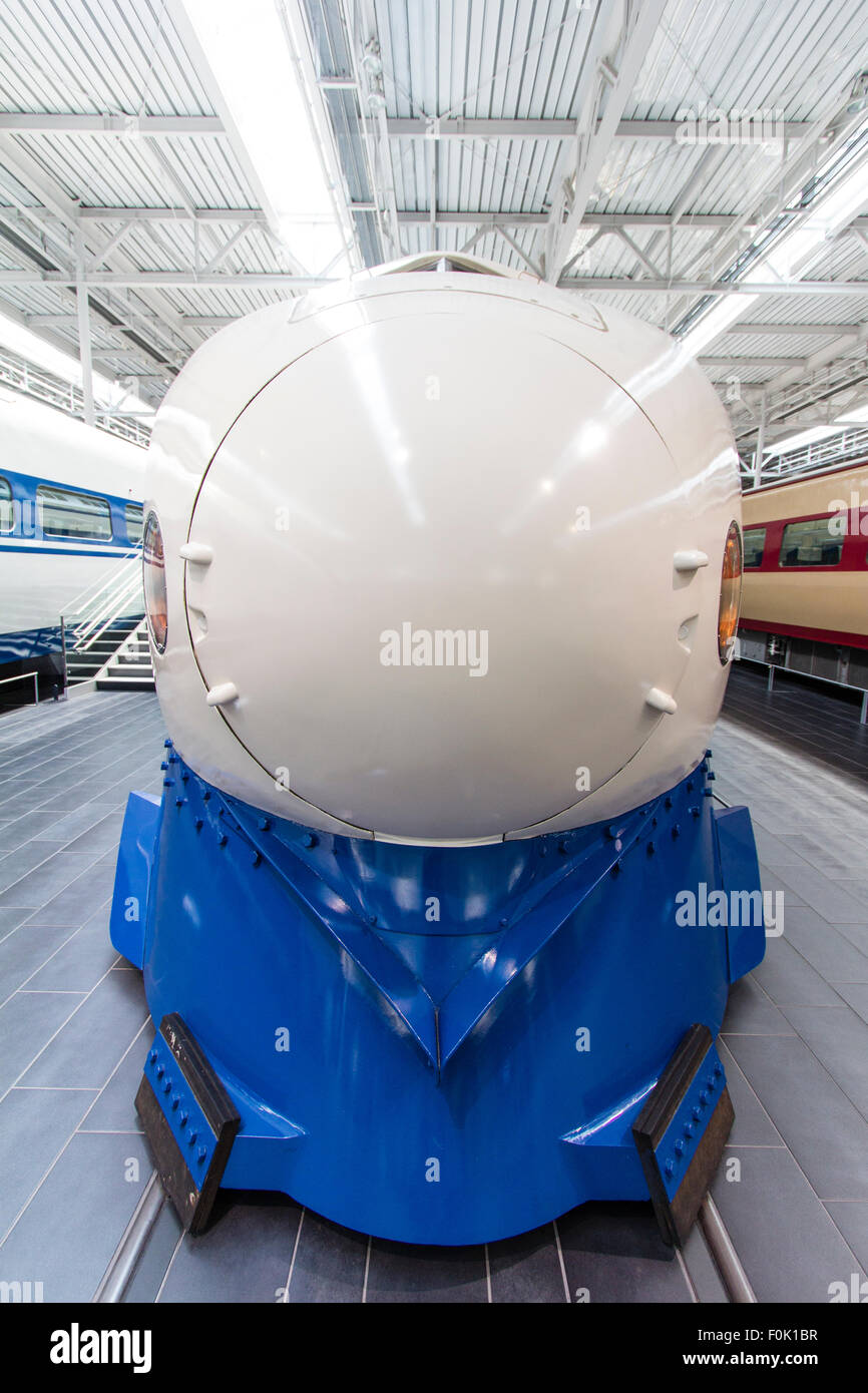 Interior of the Shinkansen Museum at the Railway Park in Nagoya. The ...