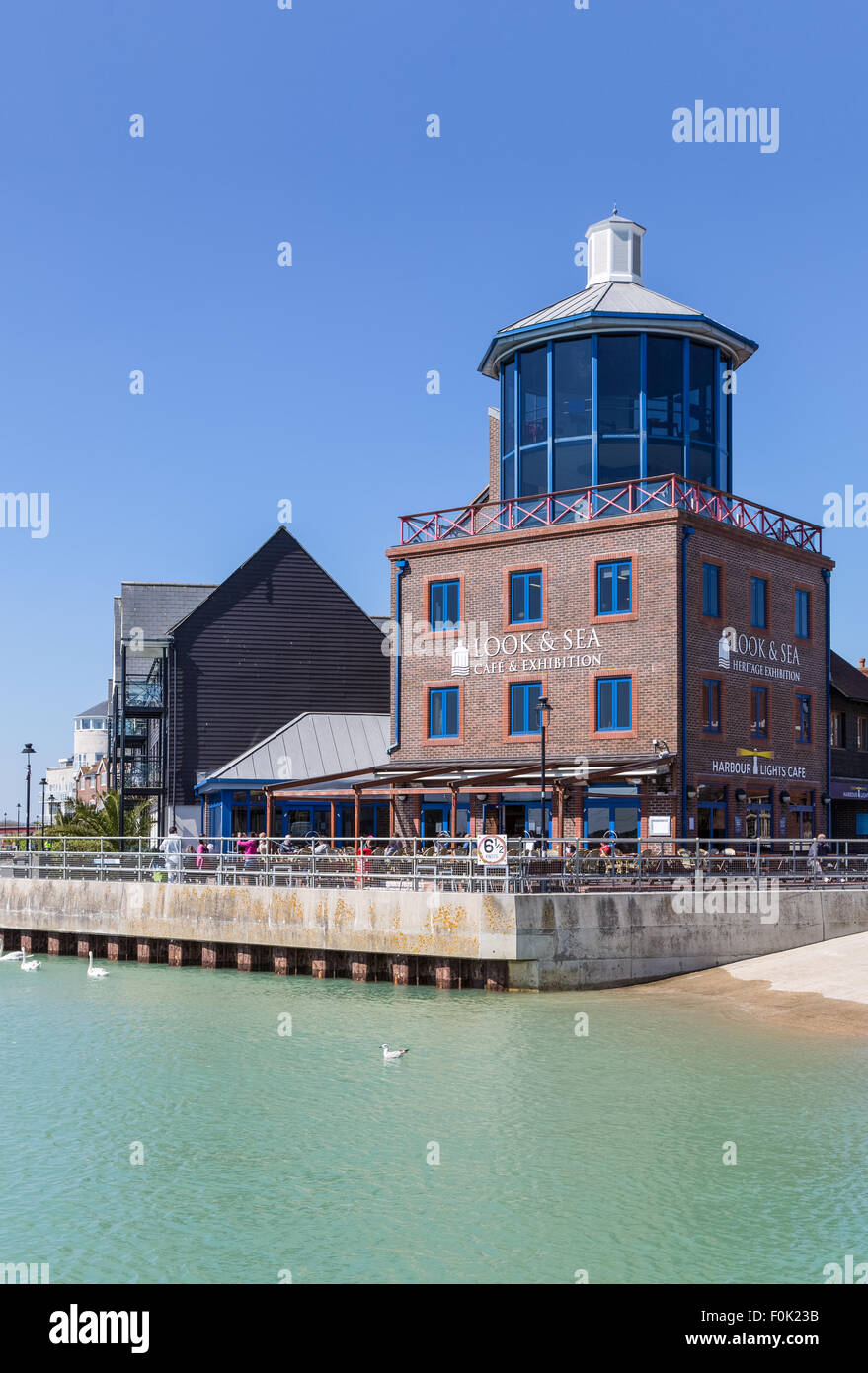 The Look and Sea tower at Littlehampton harbour, West Sussex,at hight ...