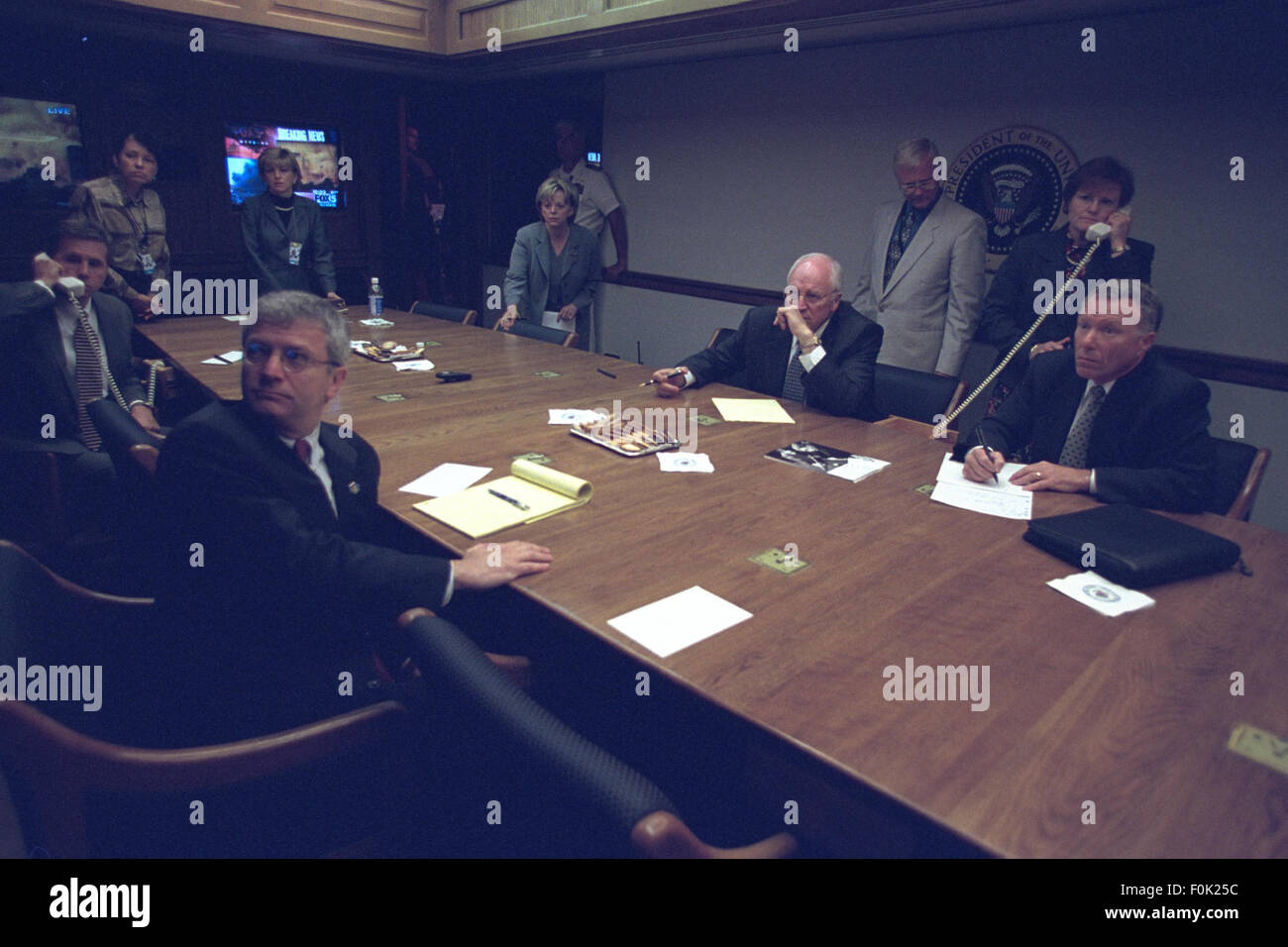 V1543-14 Vice President Cheney with Senior Staff in the President's ...