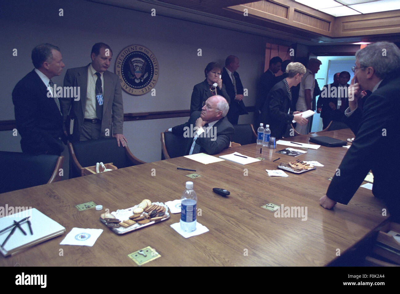 V1543-19 Vice President Cheney with Senior Staff in the President's ...