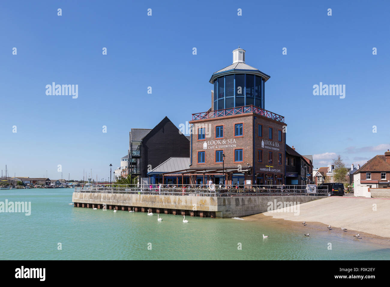 The Look and Sea tower at Littlehampton harbour, West Sussex,at hight ...