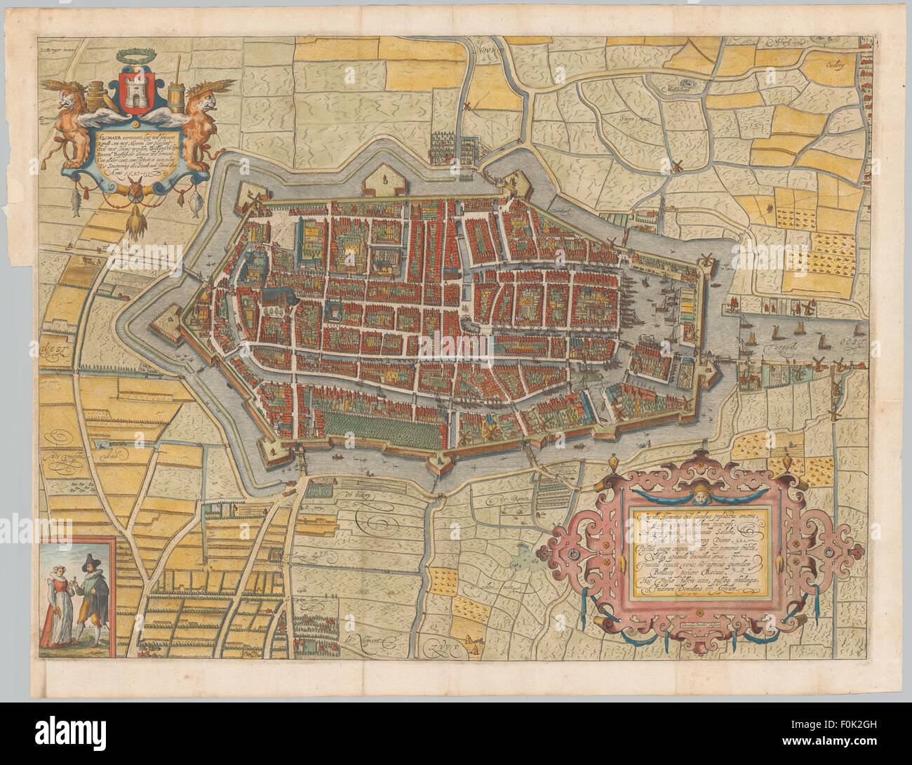 The 'Kaart van Alkmaar' is a historic map of Alkmaar, Netherlands ...