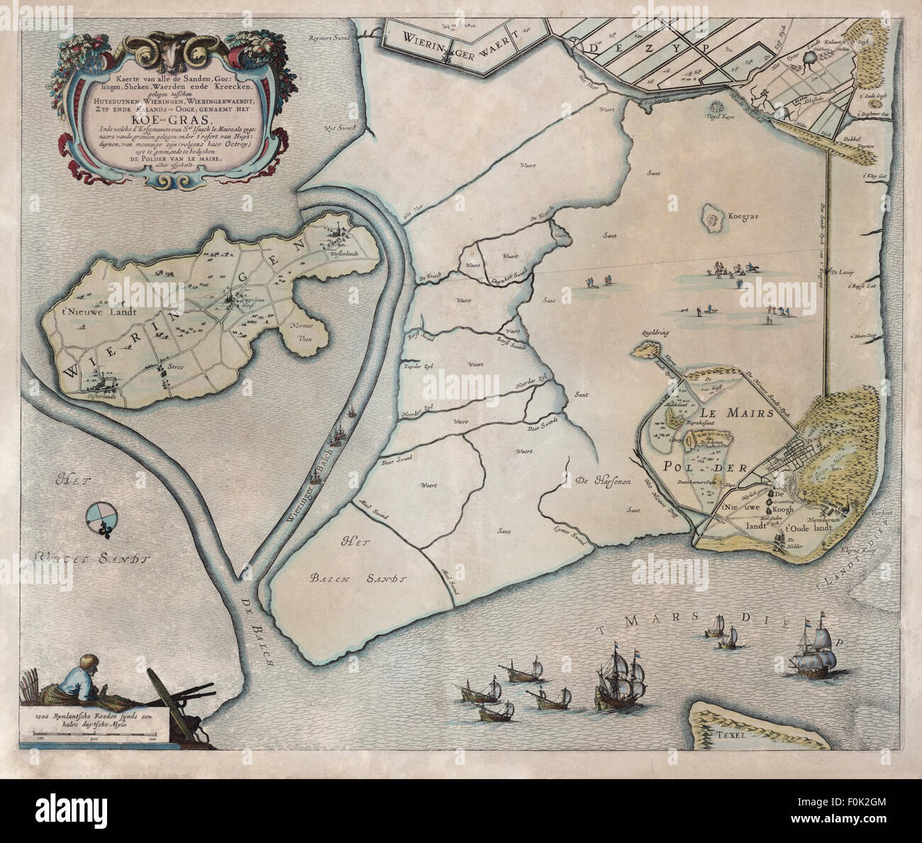 This map (Kaart van Koegras en Huisduinen) shows the regions of Den ...
