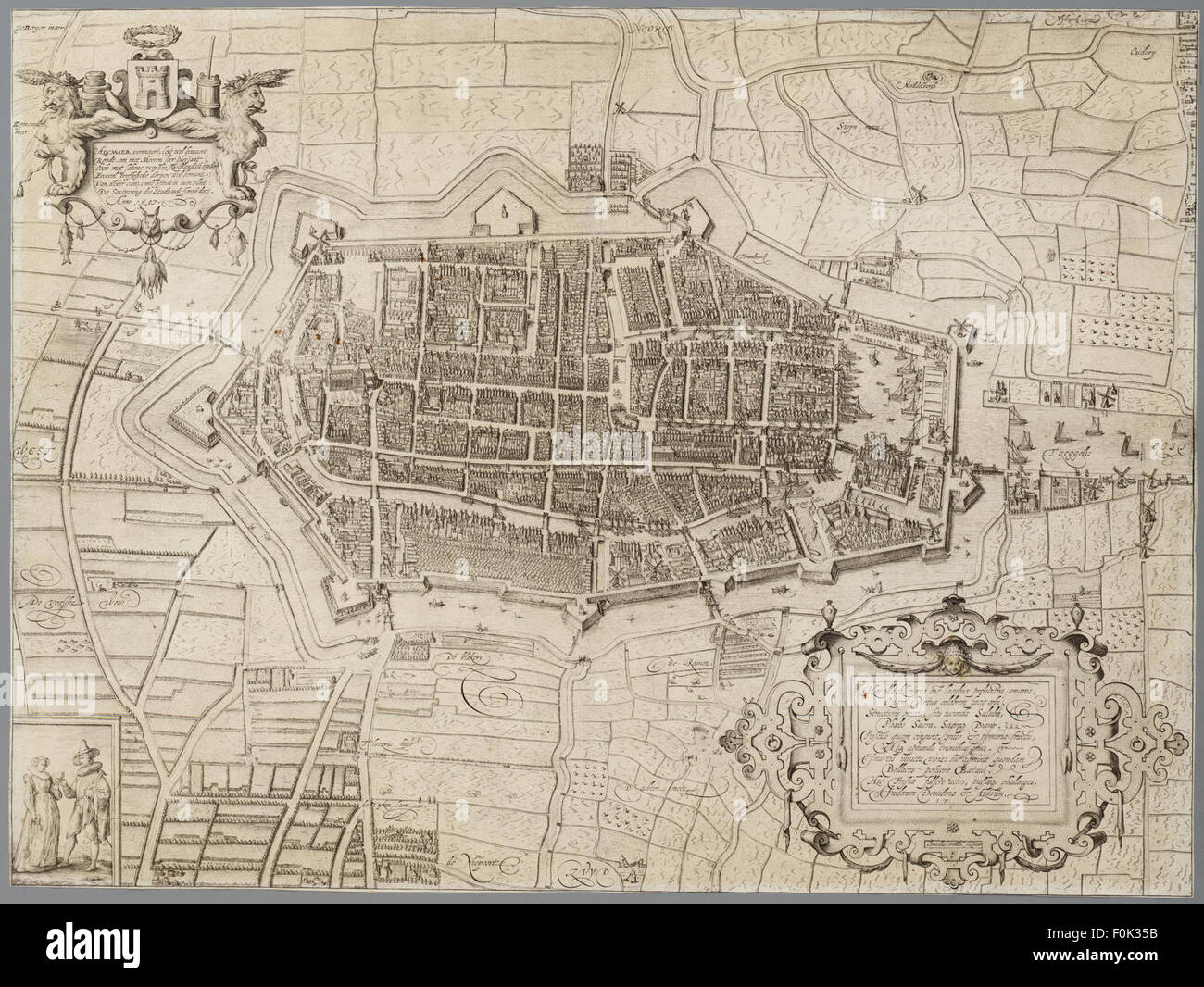 A detailed map of Alkmaar, Netherlands, providing a visual ...