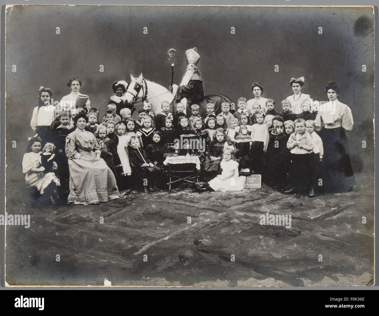 A traditional image of Sinterklaas, a figure from Dutch and Belgian ...