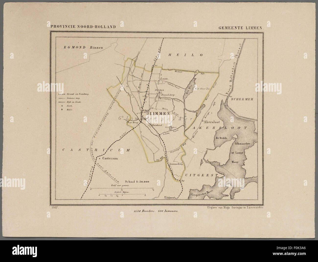 The 'Gemeente Limmen Kaart' is a historical map of the municipality of ...