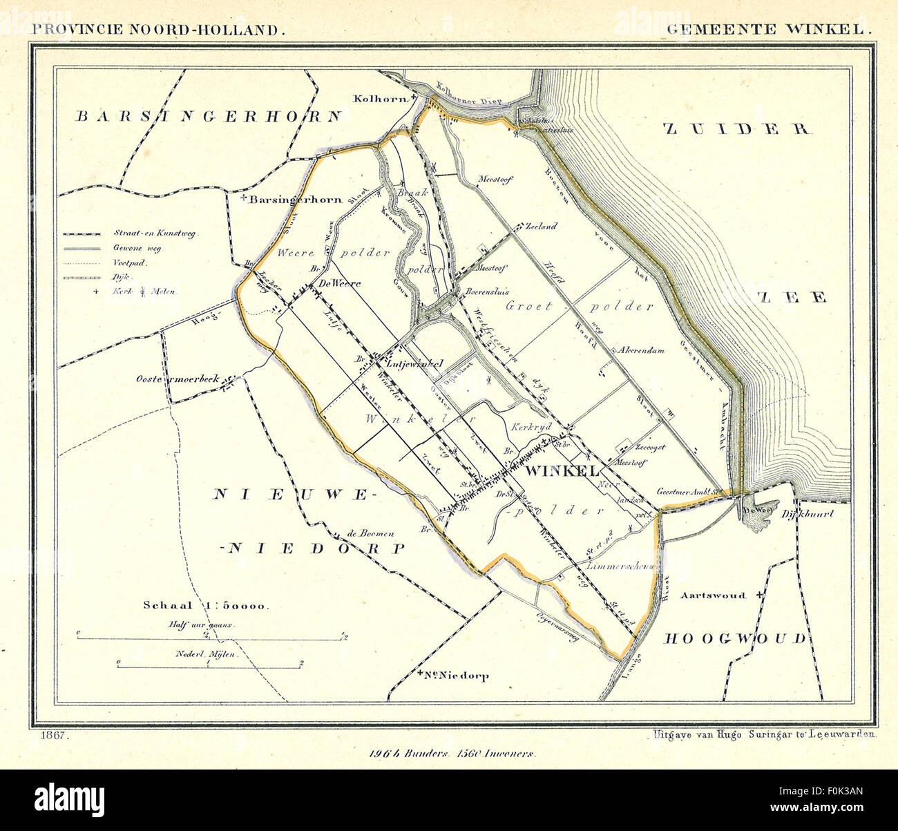 A map or document related to the municipality of Winkel in the ...