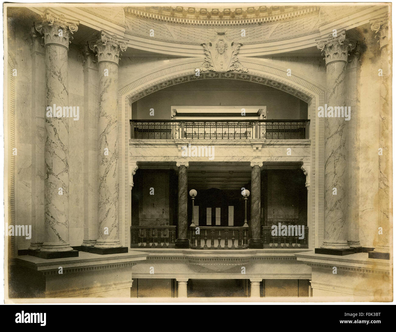 This detailed view of the rotunda captures the intricate architectural ...