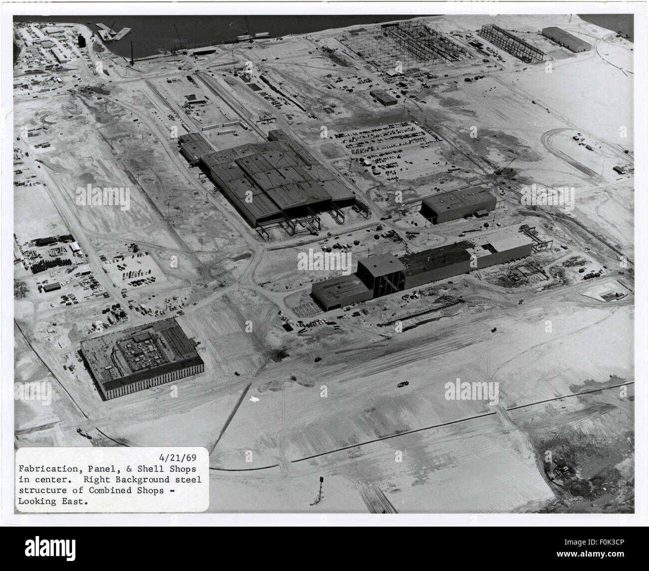 This image shows a fabrication area on April 21, 1969, featuring panel ...