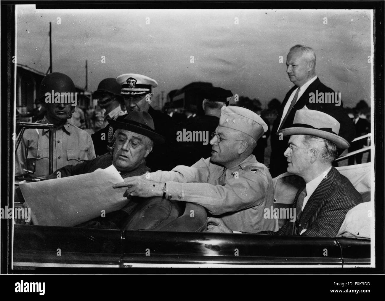 A photograph depicting Governor Johnson with President Franklin D ...