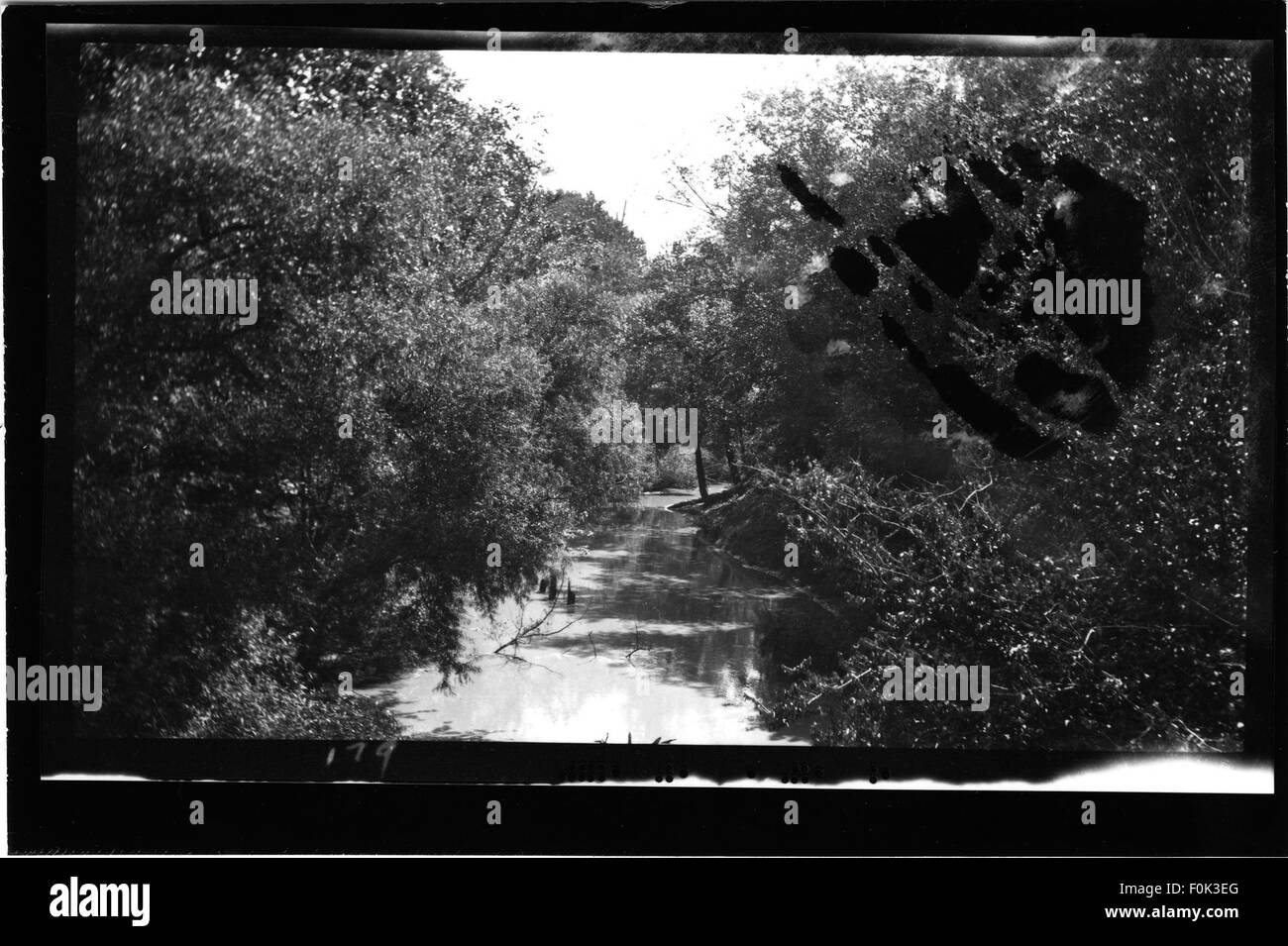 This image shows the Hatchie River as seen from a bridge on the western ...