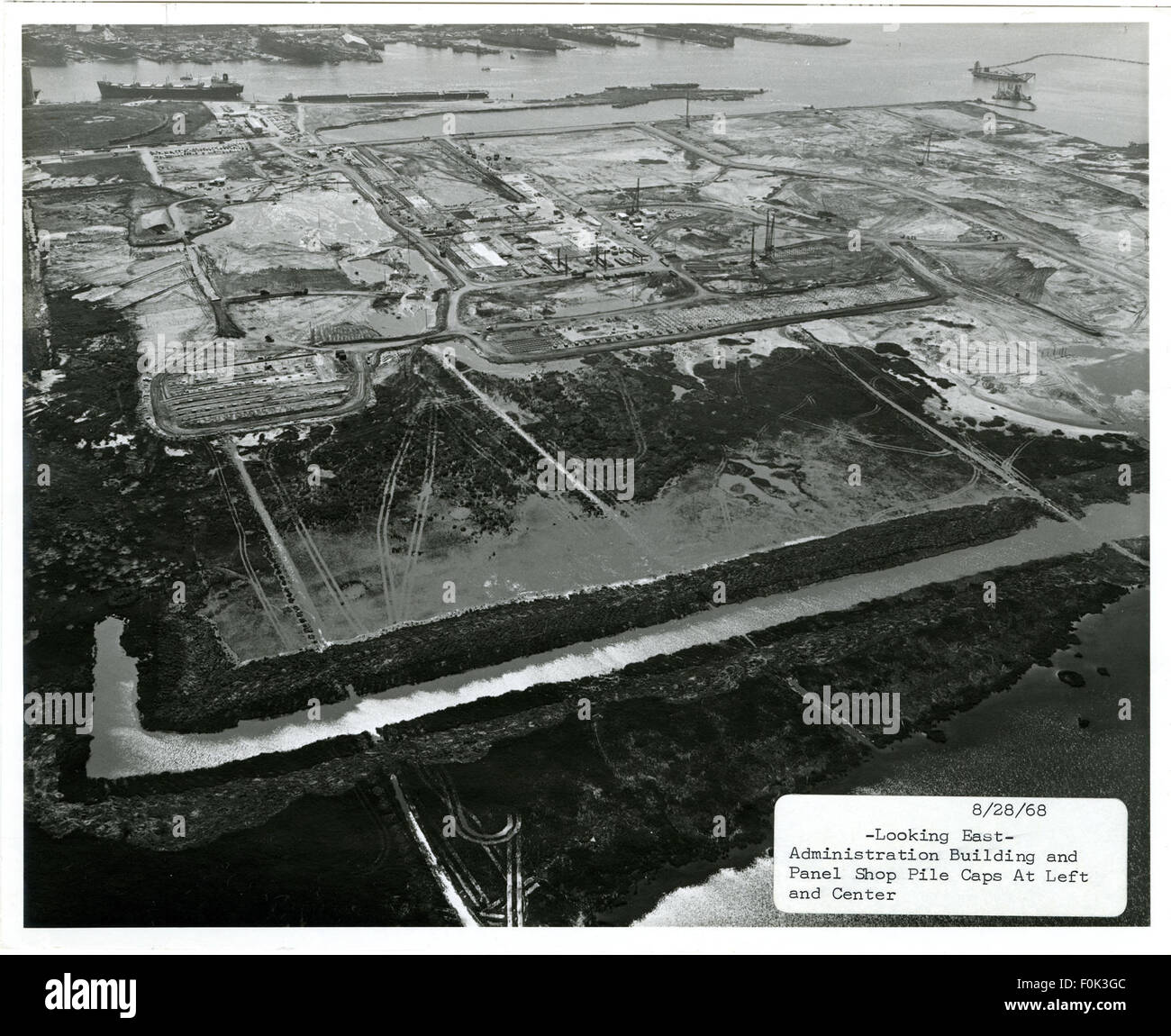 Looking East - Administration Building and Panel Shop Pile Caps At Left ...