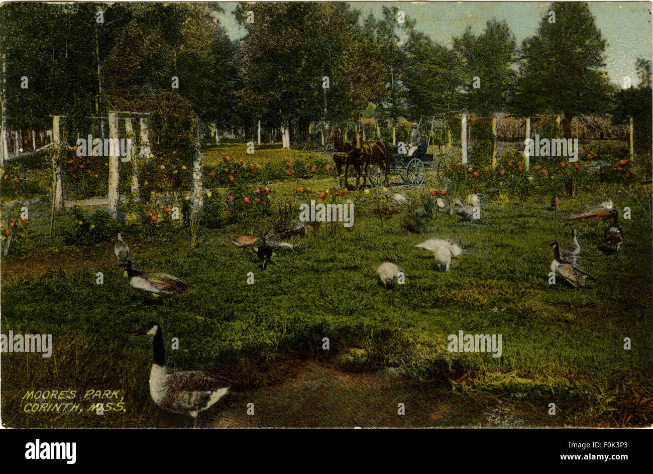 Moores Park in Corinth, Mississippi, is depicted in this image. The ...