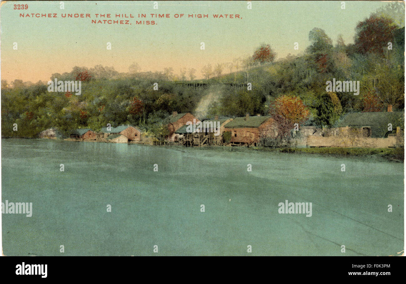 This image depicts the Natchez under the Hill area of Natchez ...