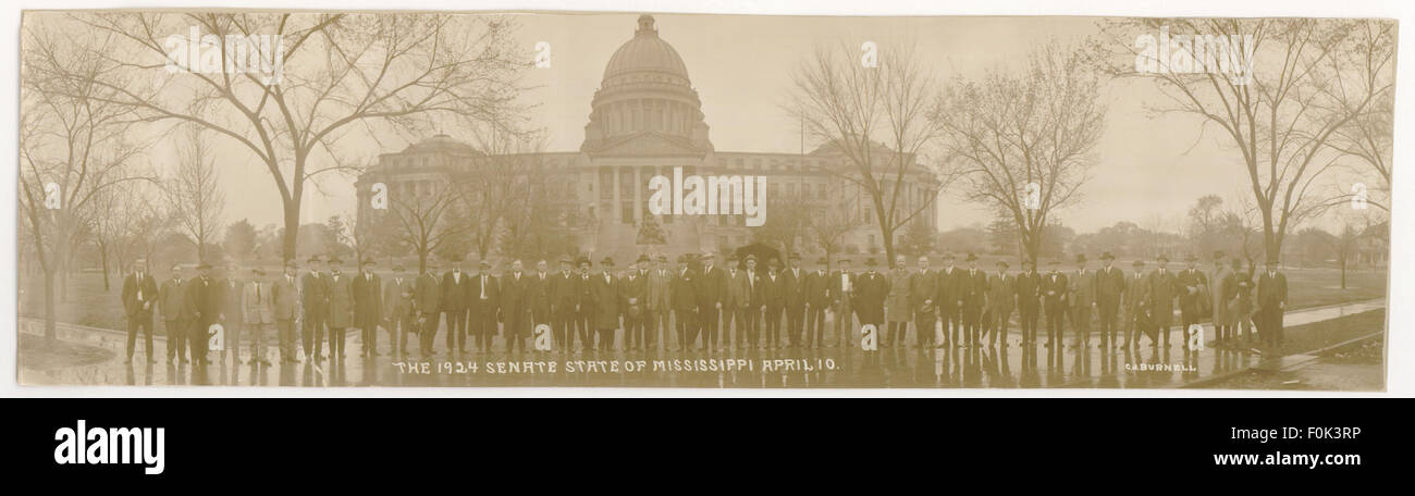 A panoramic photograph of the Mississippi State Senate, taken in 1924 ...