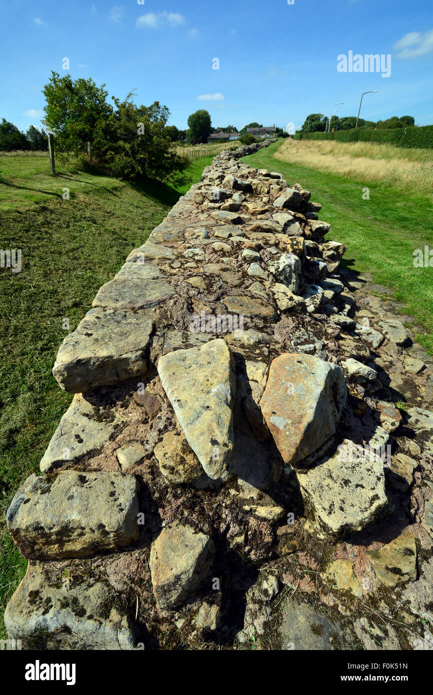 Hadrians wall, Heddon-on-wall, Northumberland, stone wall, stone ...