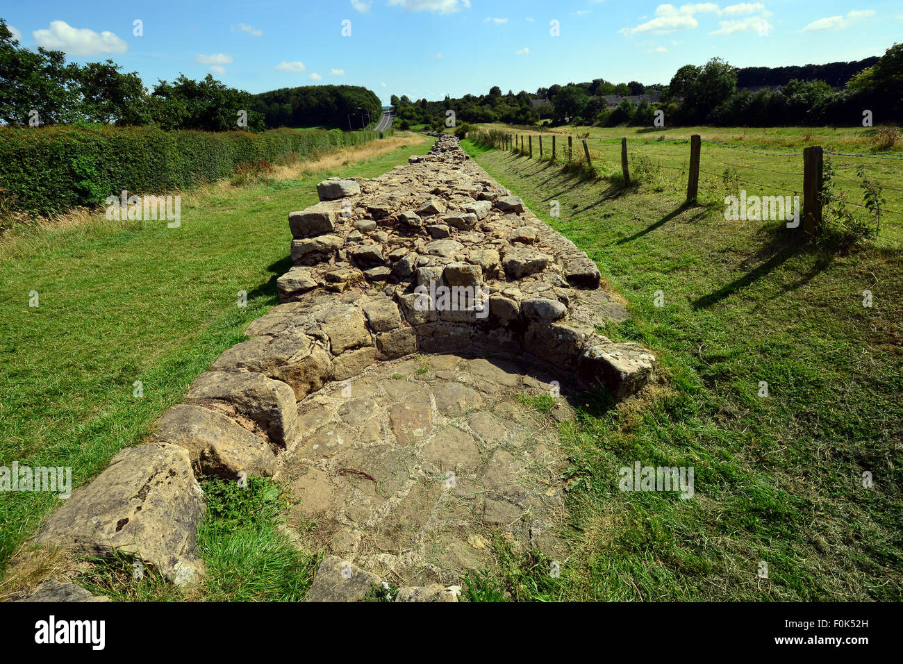 Hadrians wall, Heddon-on-wall, Northumberland, stone wall, stone ...