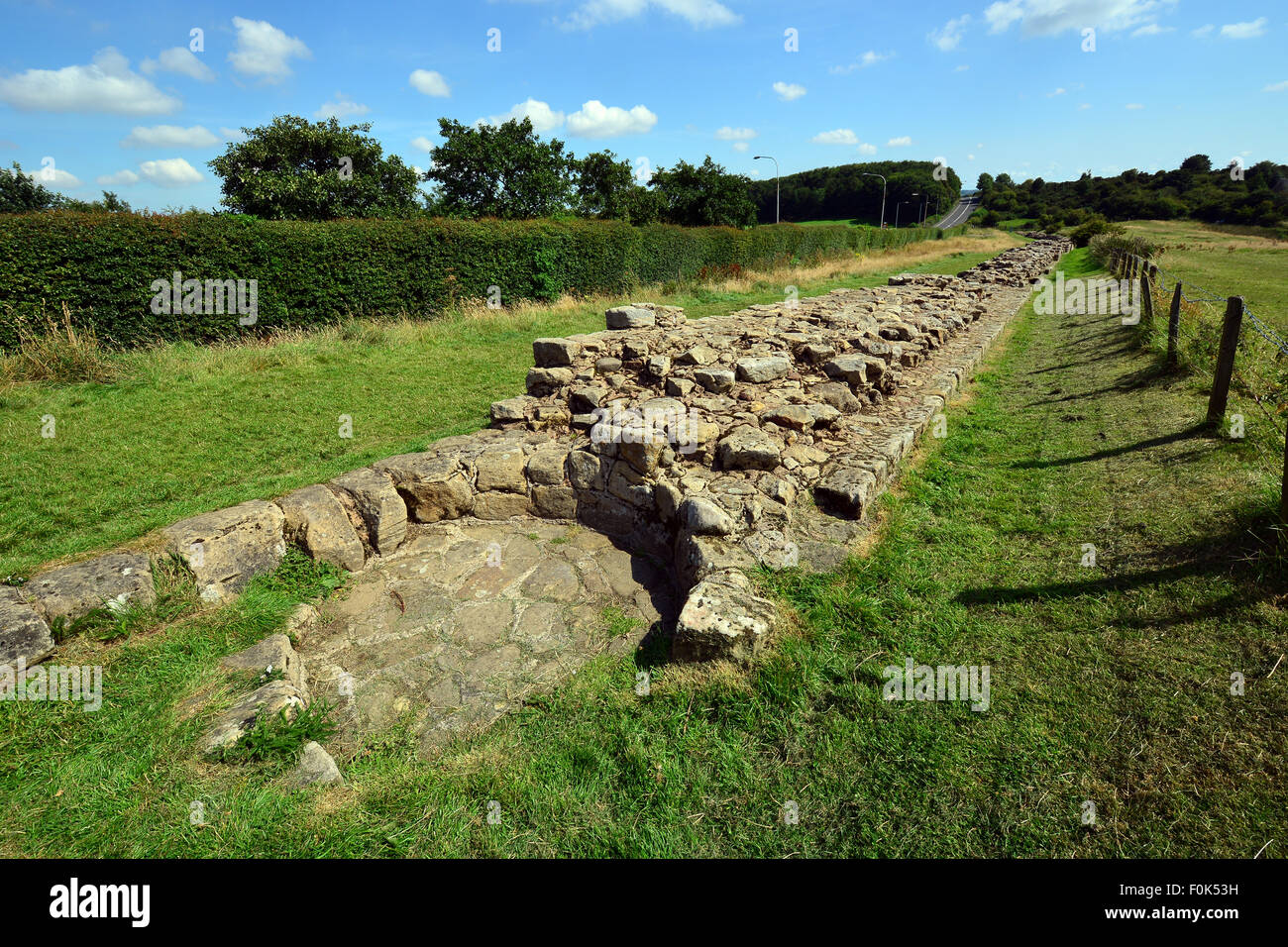 Hadrians wall, Heddon-on-wall, Northumberland, stone wall, stone ...
