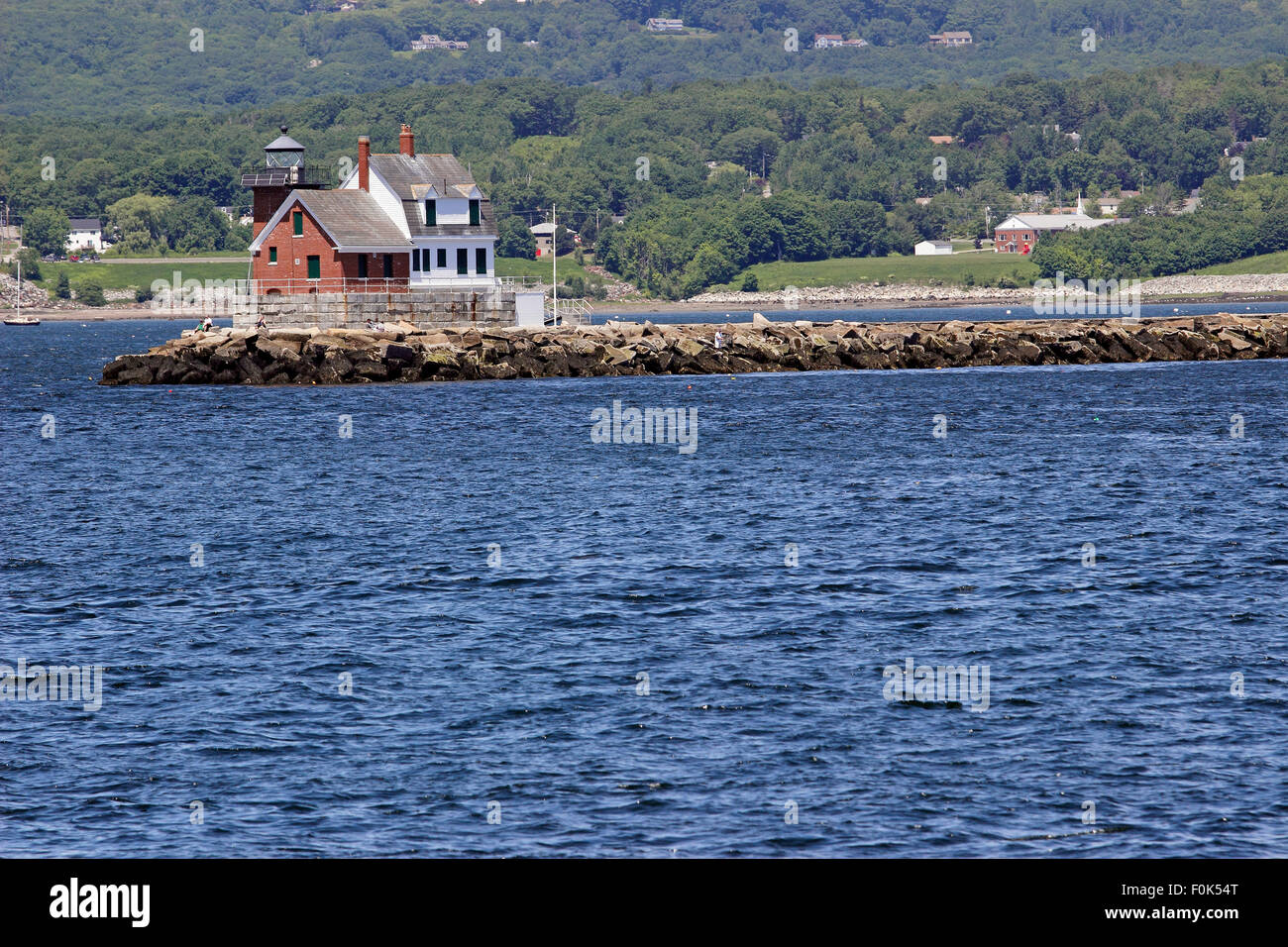 Rockland Breakwater Lighthouse Rockland Harbor Maine New England USA ...