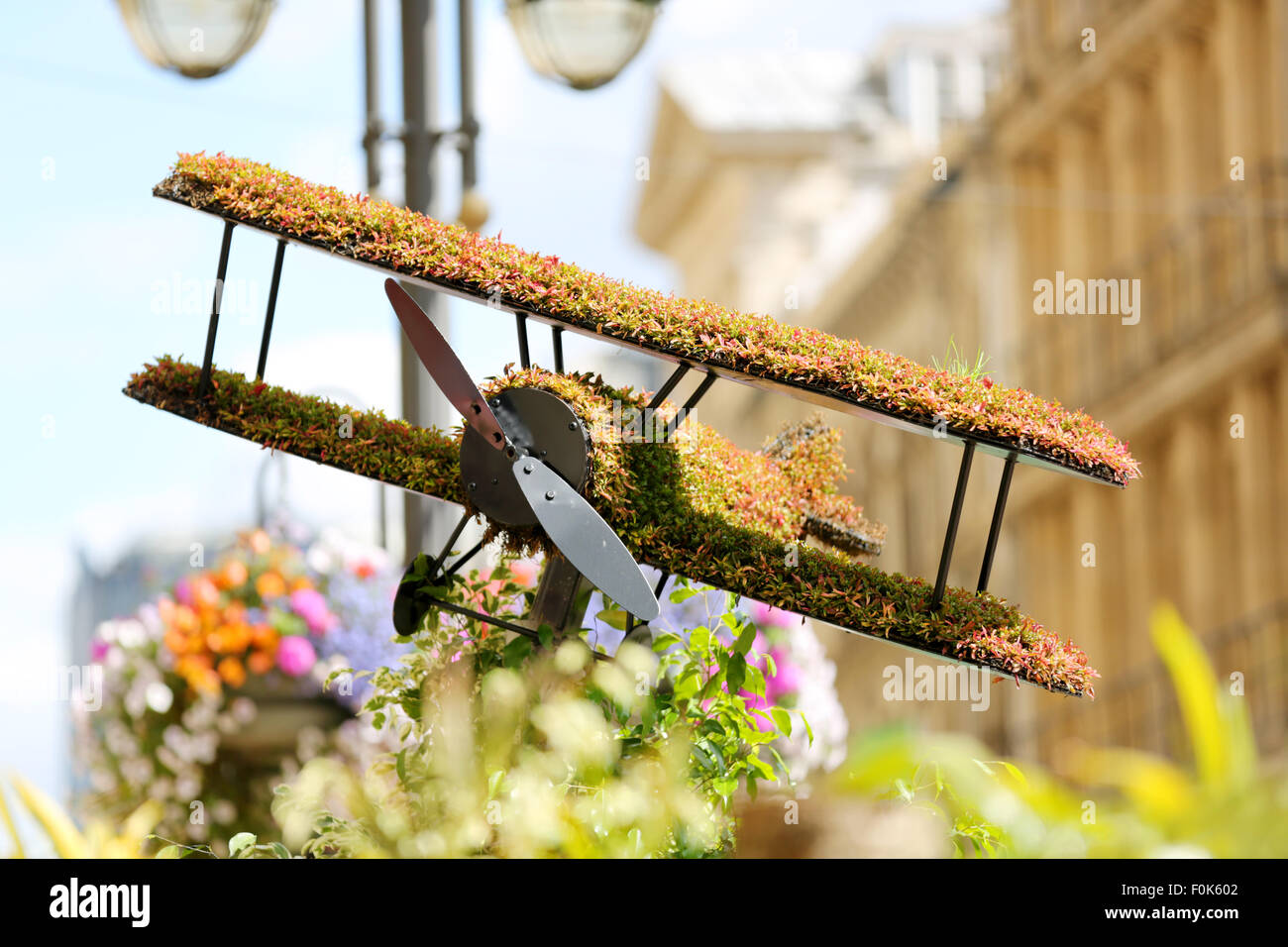 The WW1 Remembered flower display, part of the Birmingham City centre ...