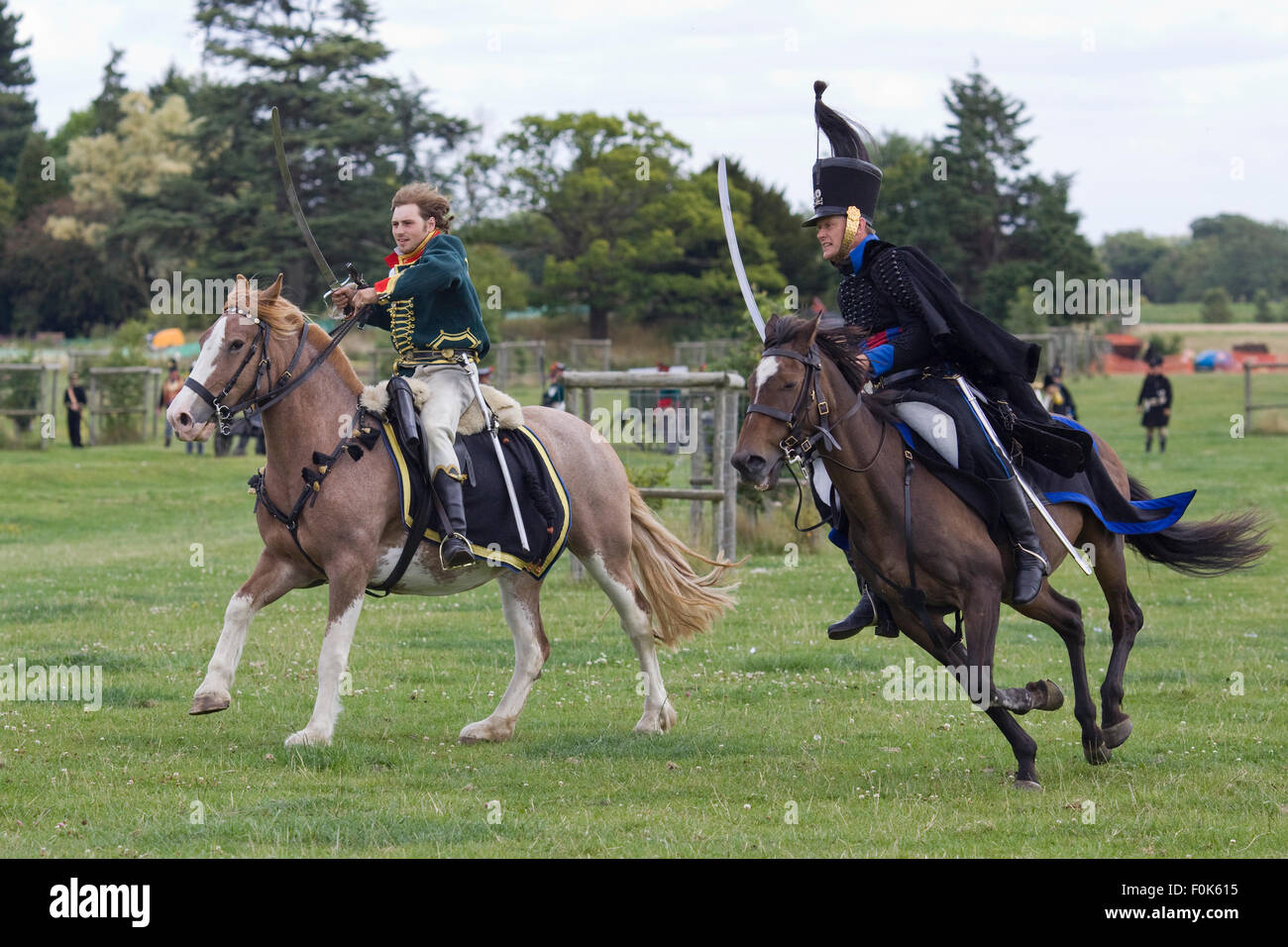 Napoleon's Cavalry at the reenactment for the Battle of Waterloo Stock ...