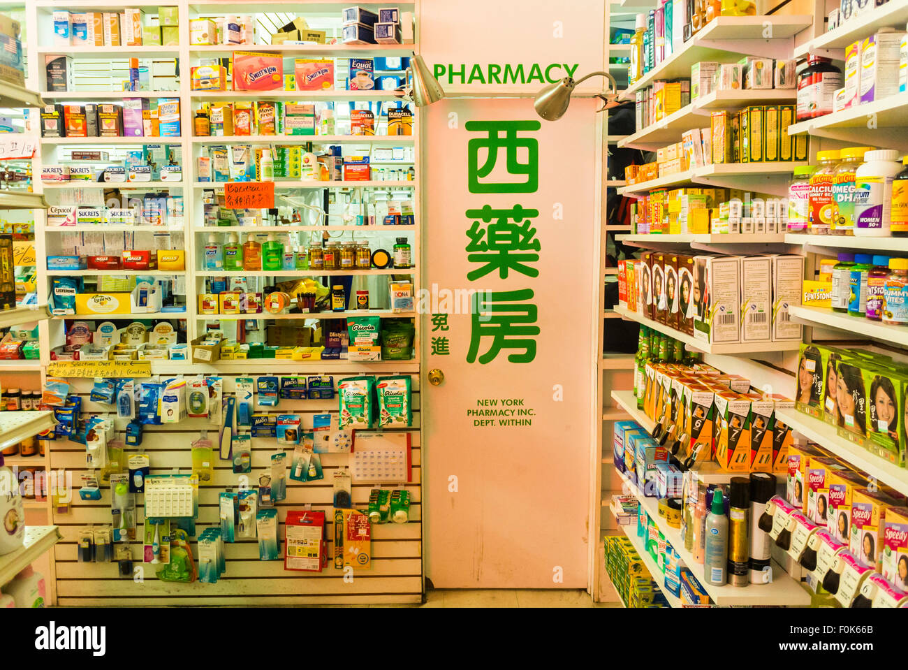 New York City, USA, Chinatown District, Shopping Chinese Pharmacy ...