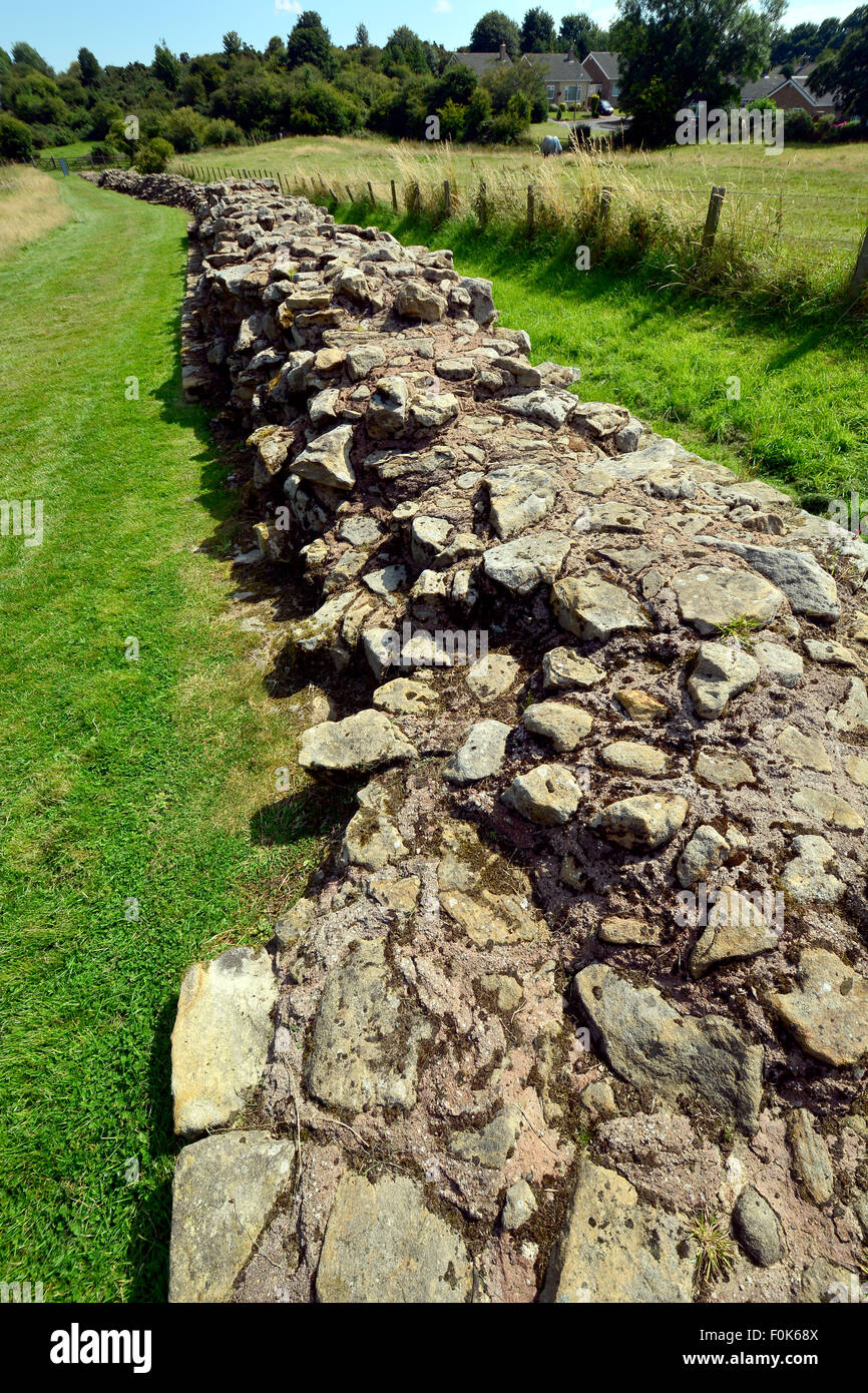 Hadrians wall, Heddon-on-wall, Northumberland, stone wall, stone ...
