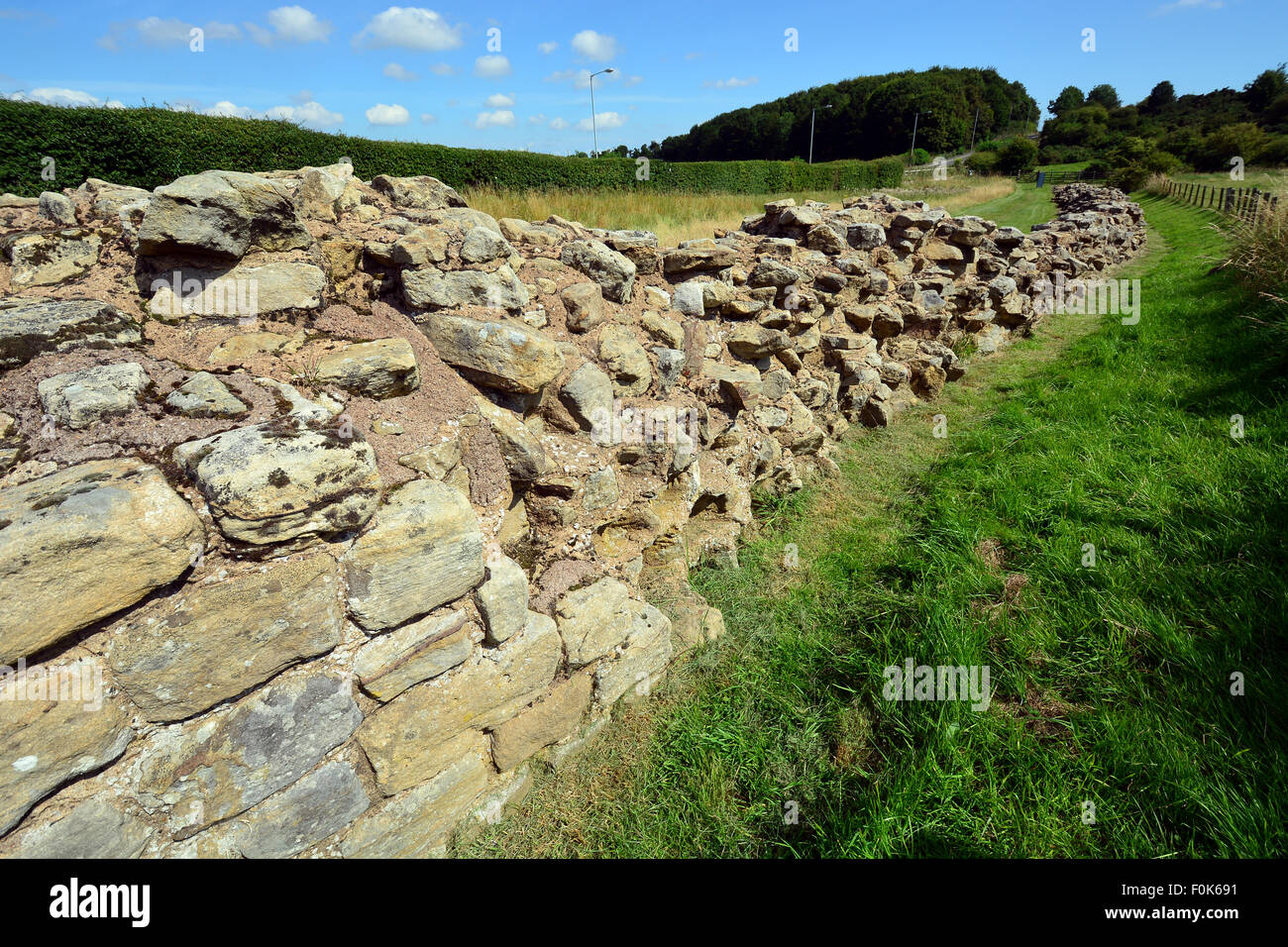 Hadrians wall, Heddon-on-wall, Northumberland, stone wall, stone ...