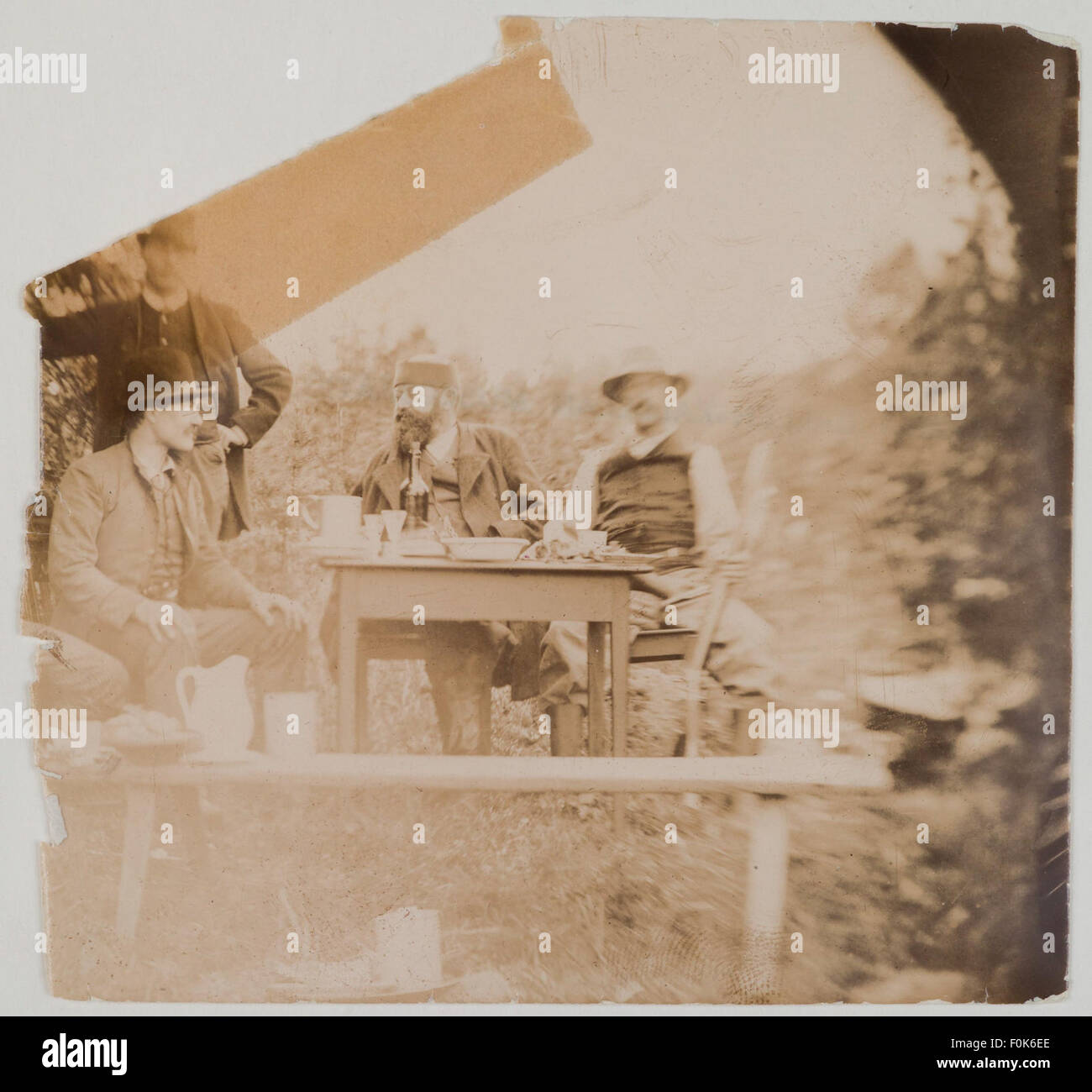 Axel Gallén, a Finnish artist, is pictured seated with another ...