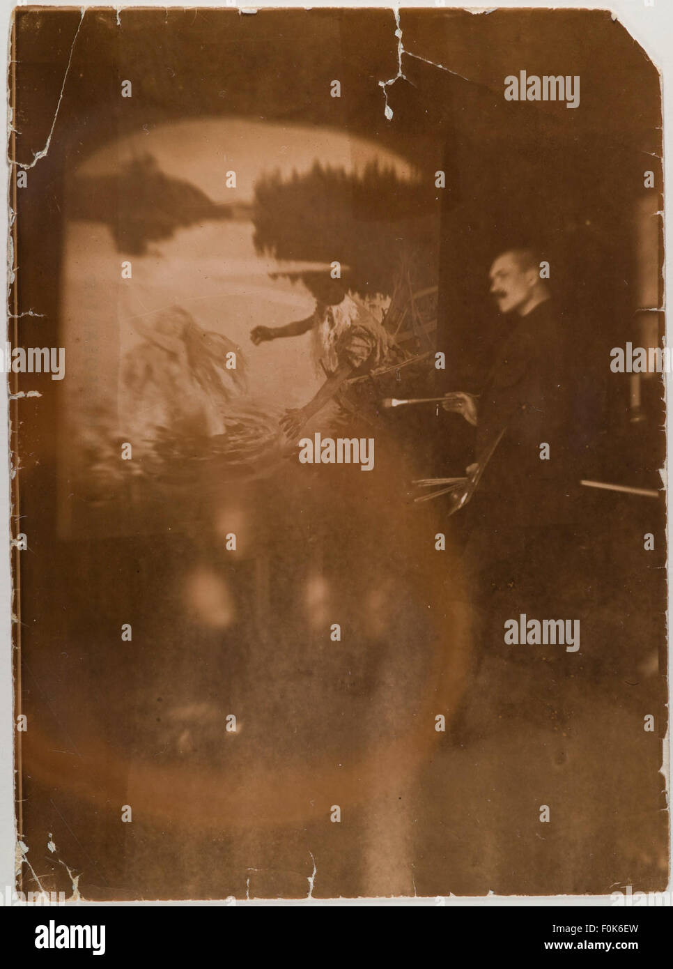 Axel Gallén painting The Aino Myth in Helsinki, ca1890; print Stock ...