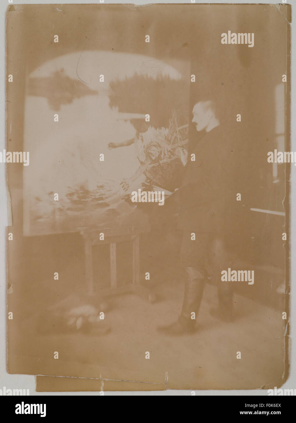 Axel Gallén-Kallela's painting 'The Aino Myth,' created around 1890 ...
